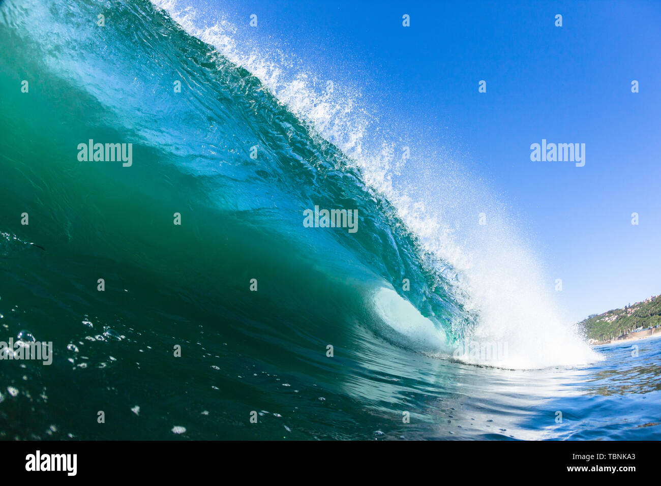 Ocean swimming closeup water photo inside hollow crashing wave natures ...