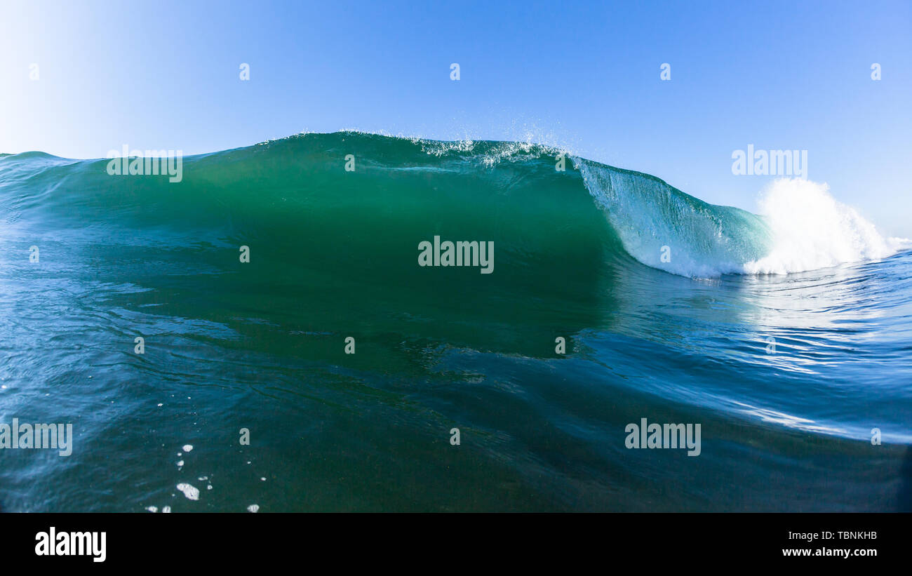 Ocean swimming closeup water photo inside hollow crashing wave natures ...