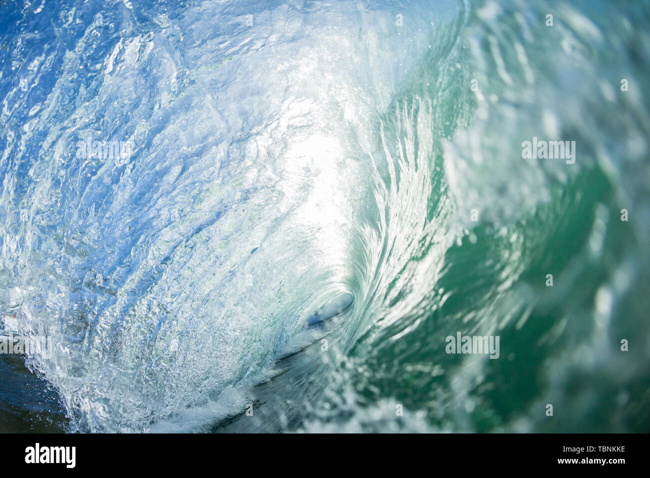 Ocean swimming closeup water photo inside hollow crashing wave natures ...