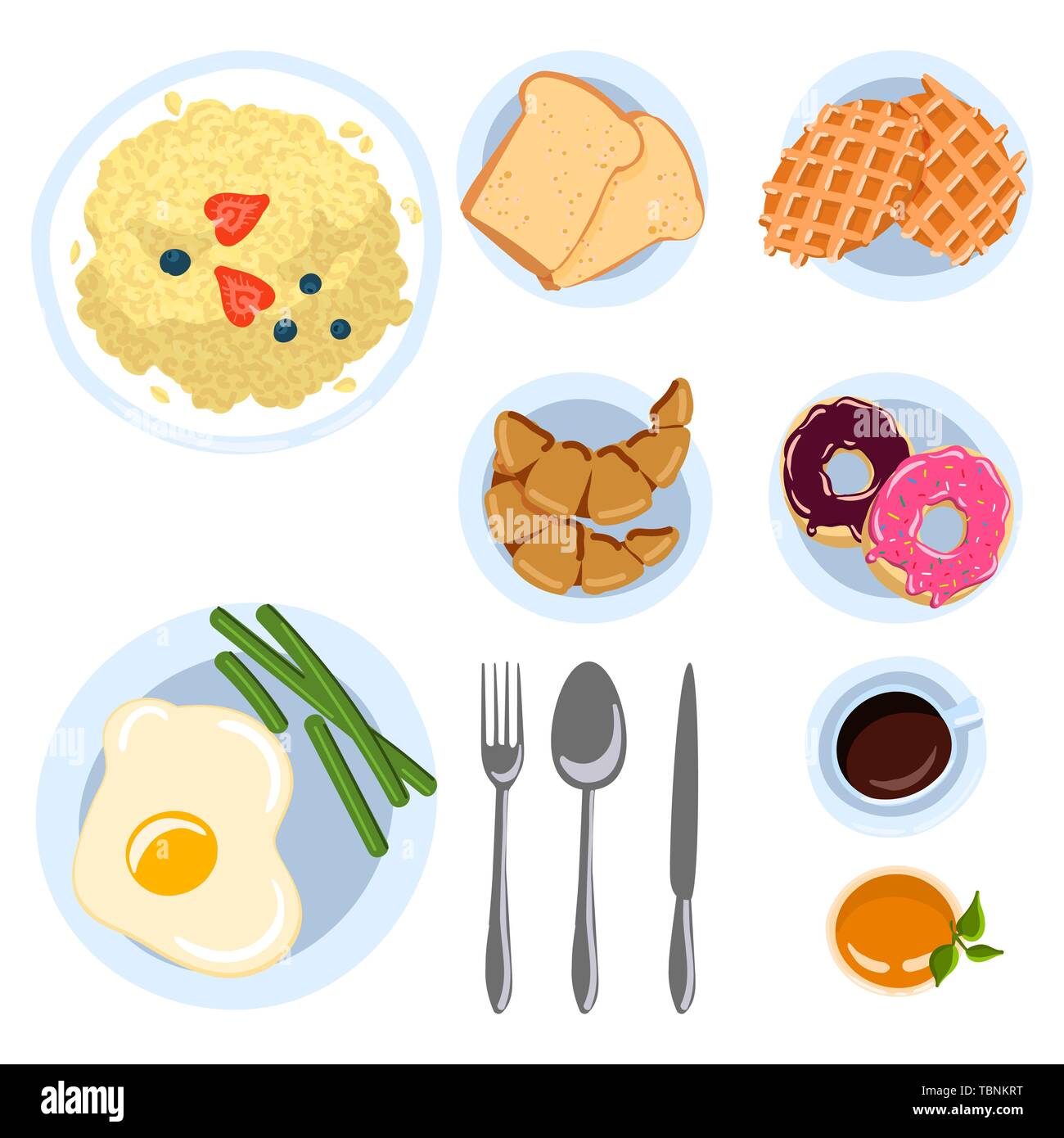 Top view bread concept Stock Vector Images - Alamy