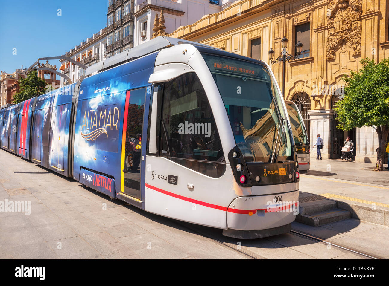Tram sevilla hi-res stock photography and images - Alamy