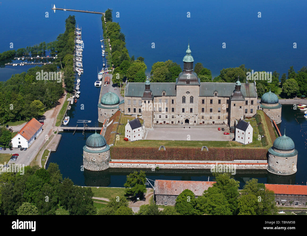Aerial view, Vadstena, Sweden Stock Photo - Alamy