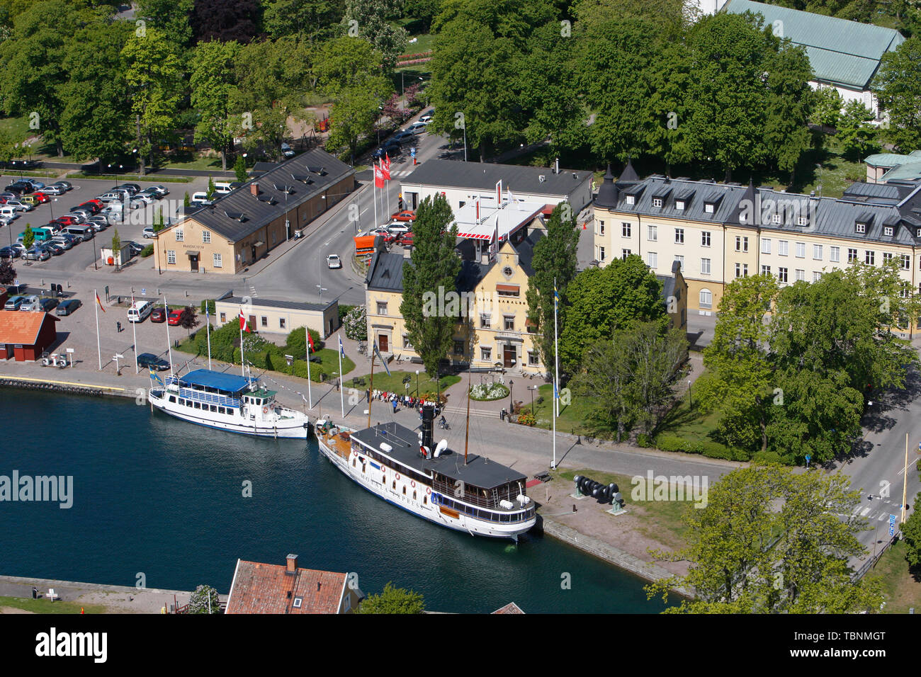 Aerial view, city of Motala Stock Photo - Alamy