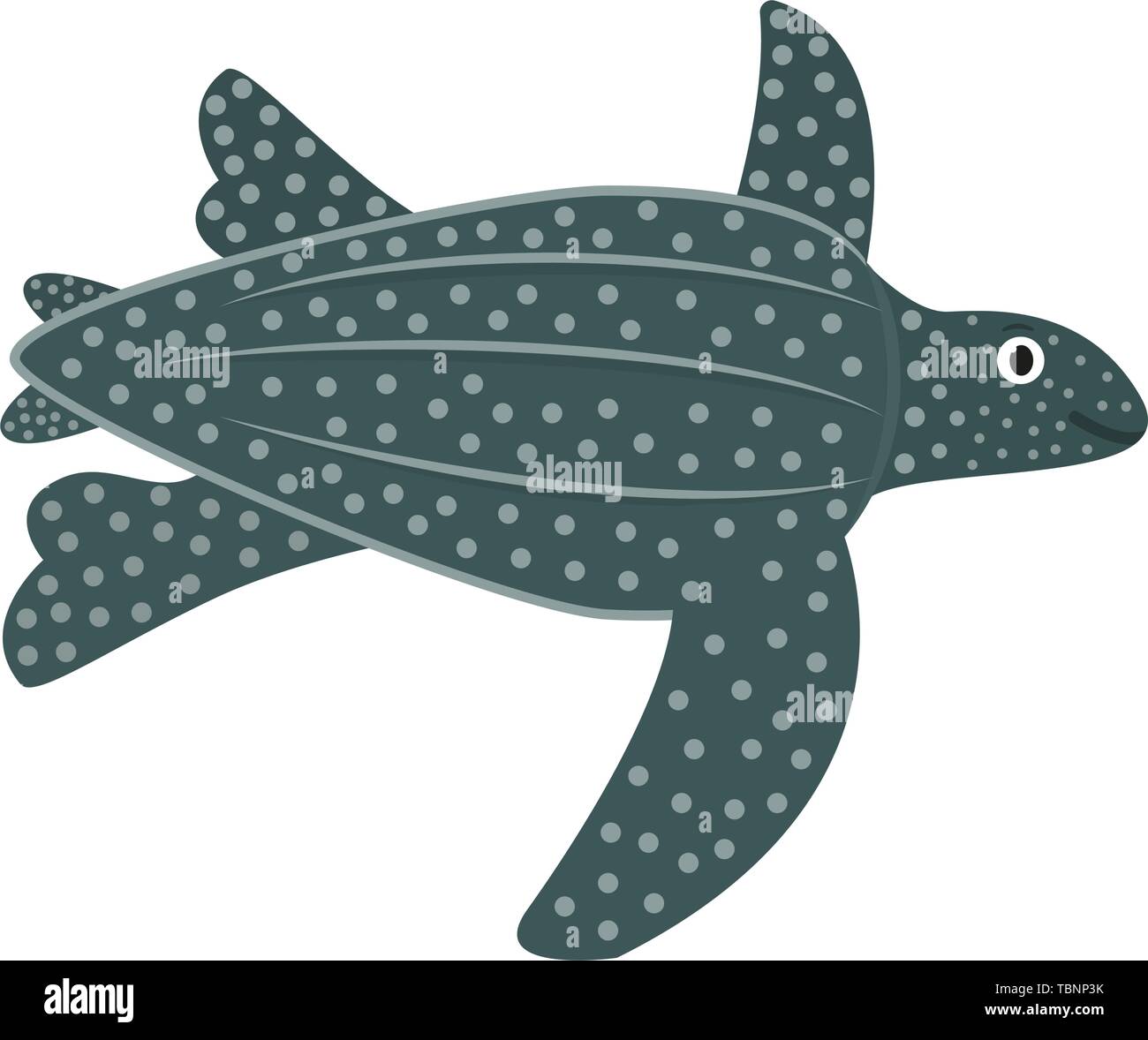 Leatherback turtle icon in flat style, african animal vector ...