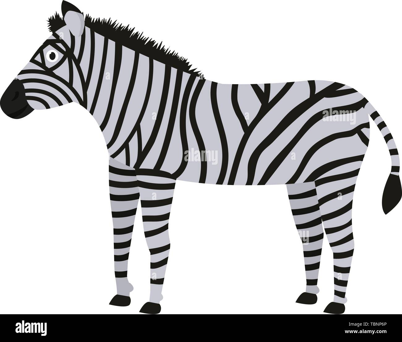 Zebra icon in flat style, african animal vector illustration Stock ...