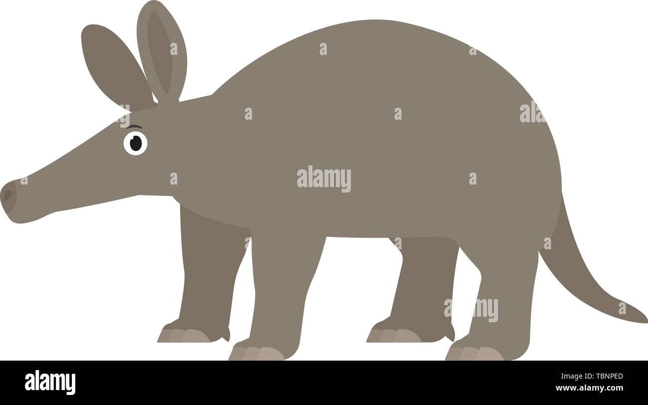 Aardvark icon in flat style, african animal vector illustration Stock ...