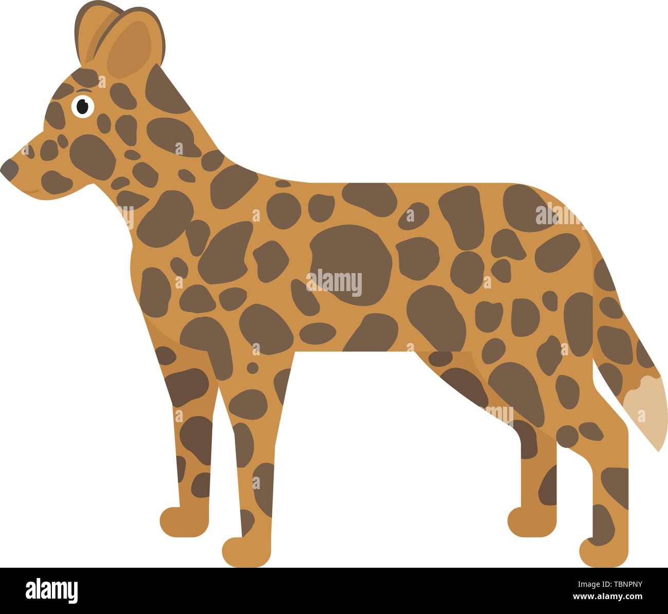 Hyenoid dog icon in flat style, african animal vector illustration ...