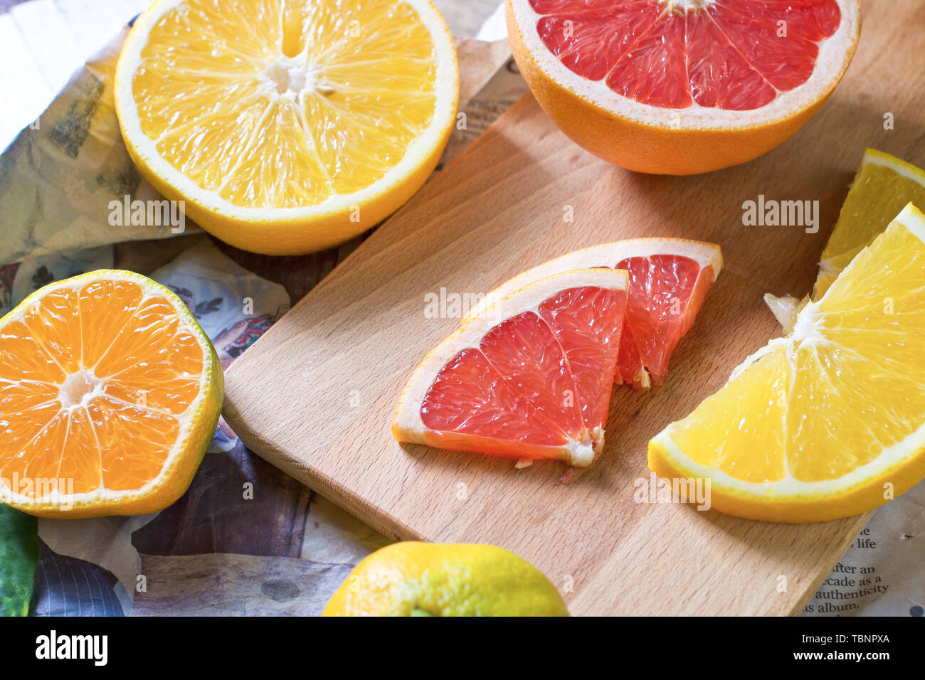 Colorful fruit slices Stock Photo - Alamy