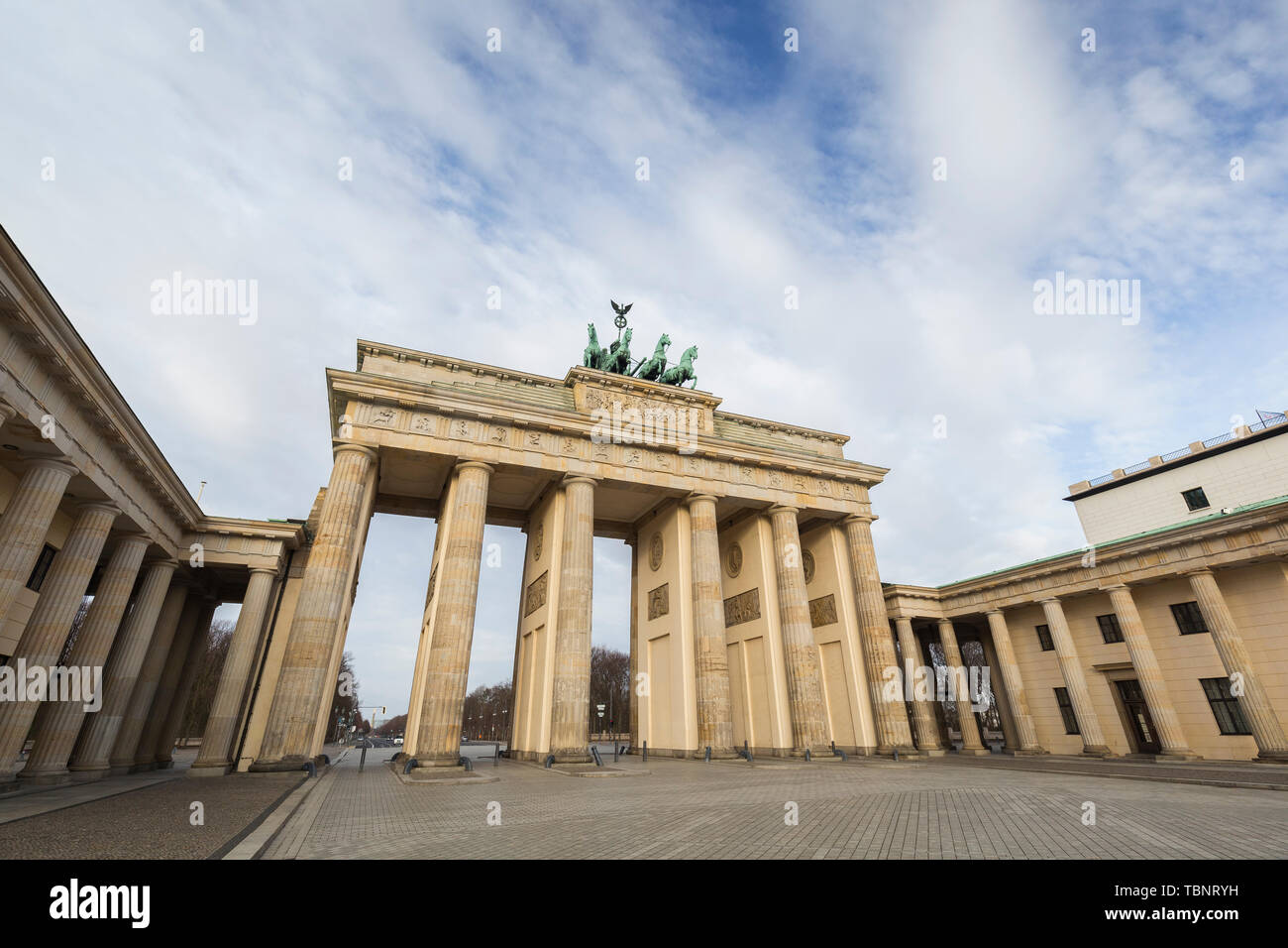 Famous neoclassical Brandenburg Gate (Brandenburger Tor) in Berlin ...