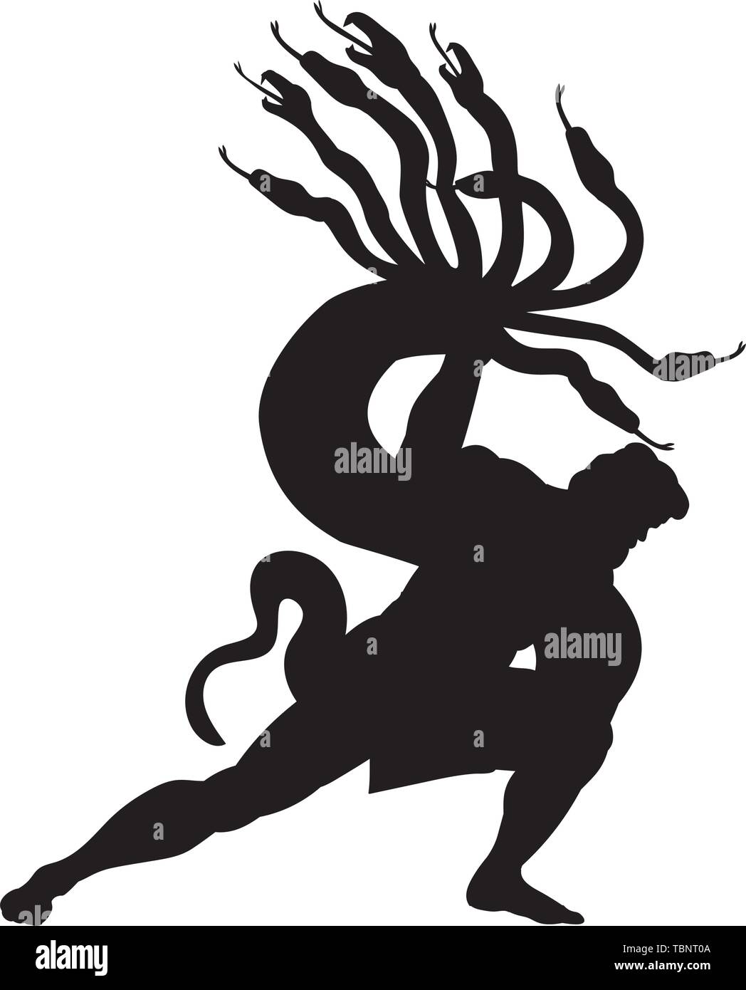 Hercules fights the hydra Stock Vector Images - Alamy