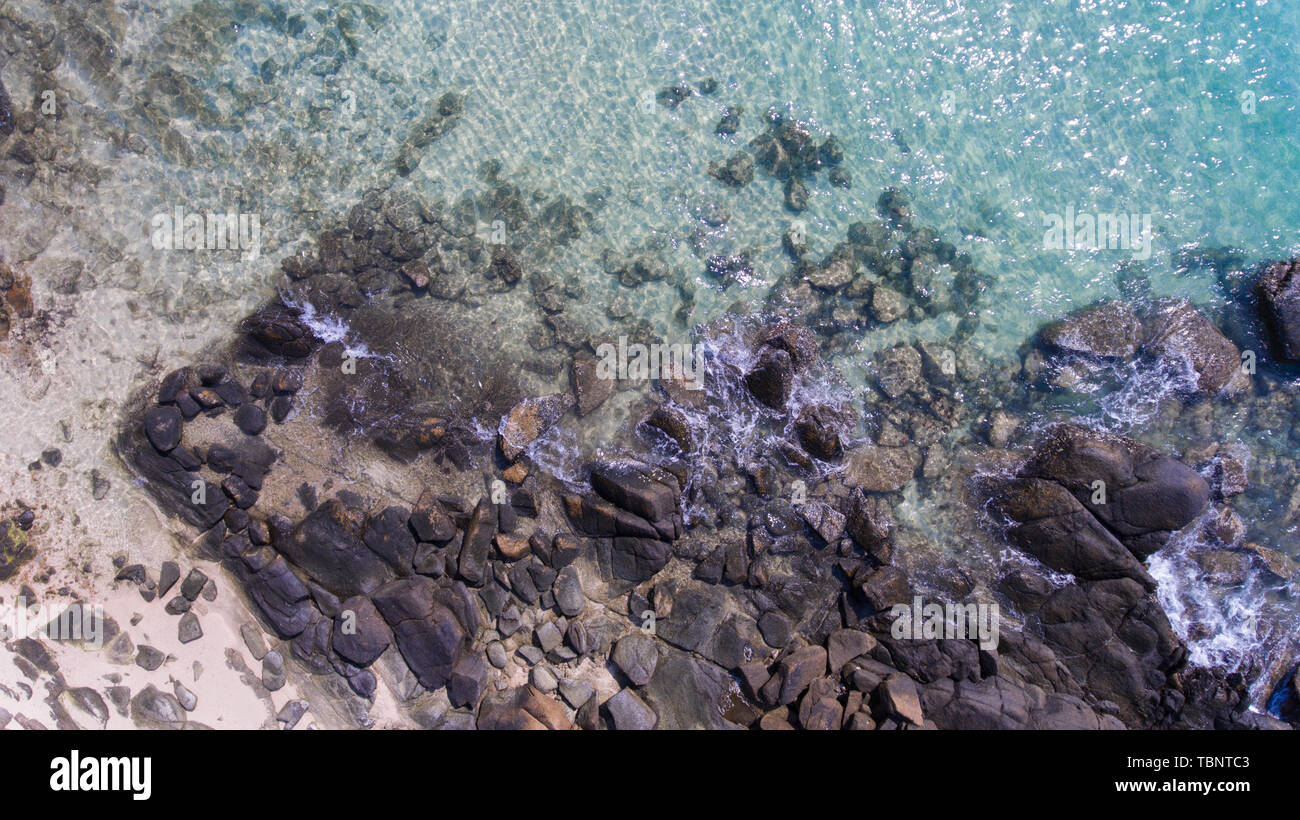 The bird eye view of sea scape and group of beach stones photo from ...