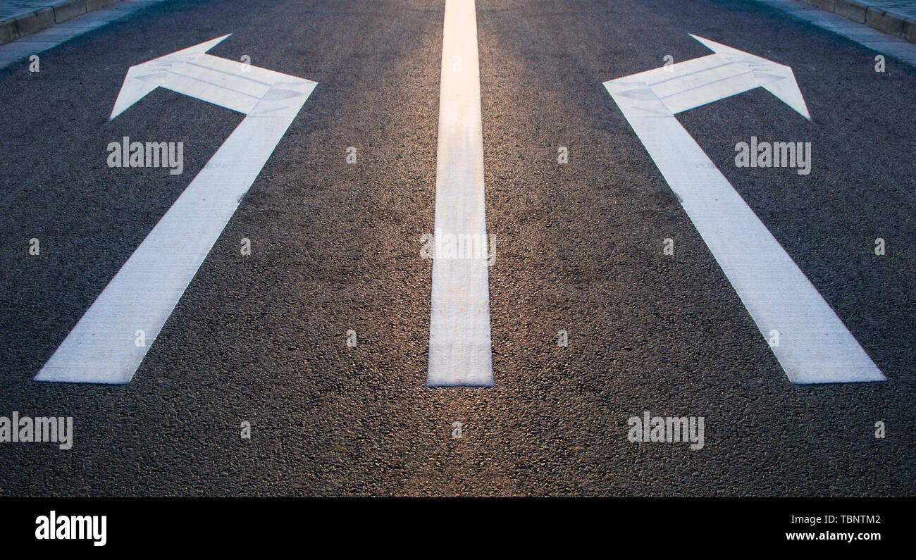 Road pointing marker concept Stock Photo - Alamy