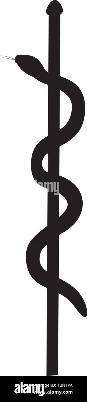 Symbol medicine silhouette ancient mythology fantasy. Vector ...