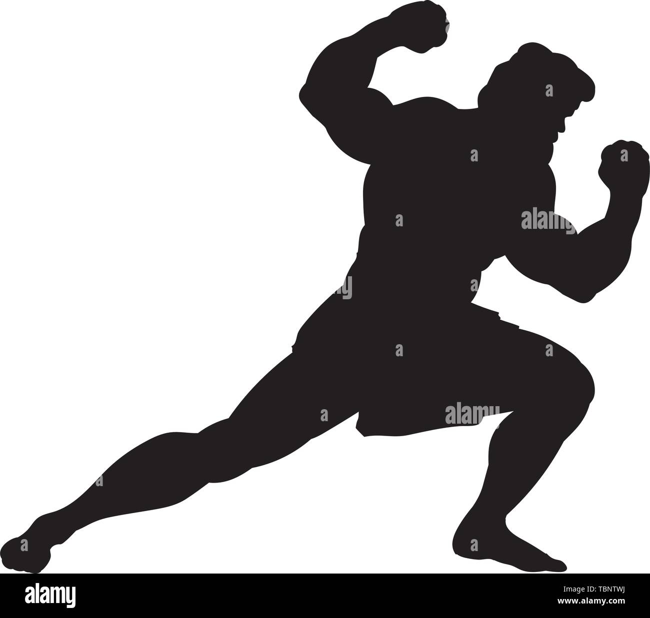 Athlete sportsman silhouette strong male. Vector illustration Stock ...
