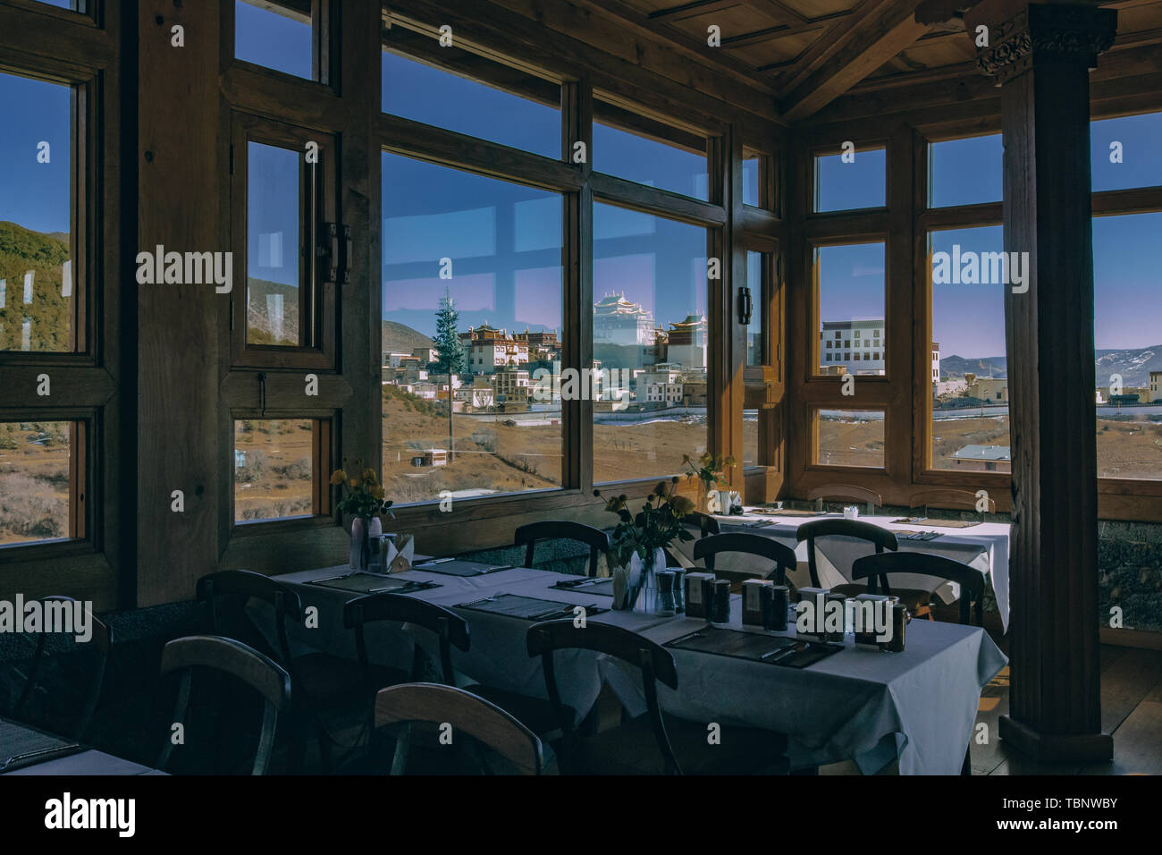 Restaurant with view Stock Photo - Alamy