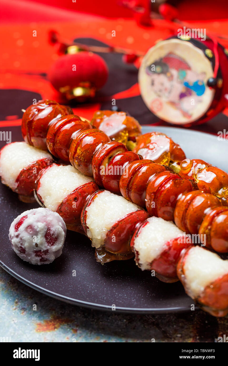 Chinese traditional snack ice sugar gourd Stock Photo - Alamy