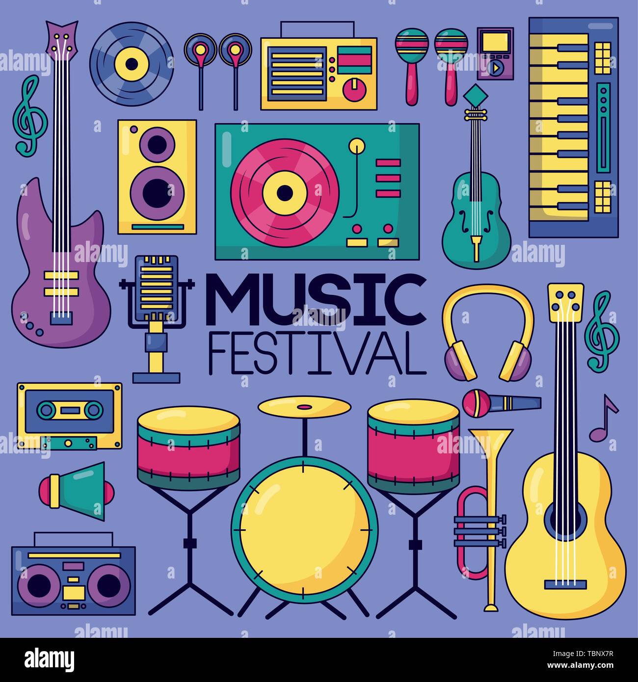 music festival background Stock Vector Image & Art - Alamy