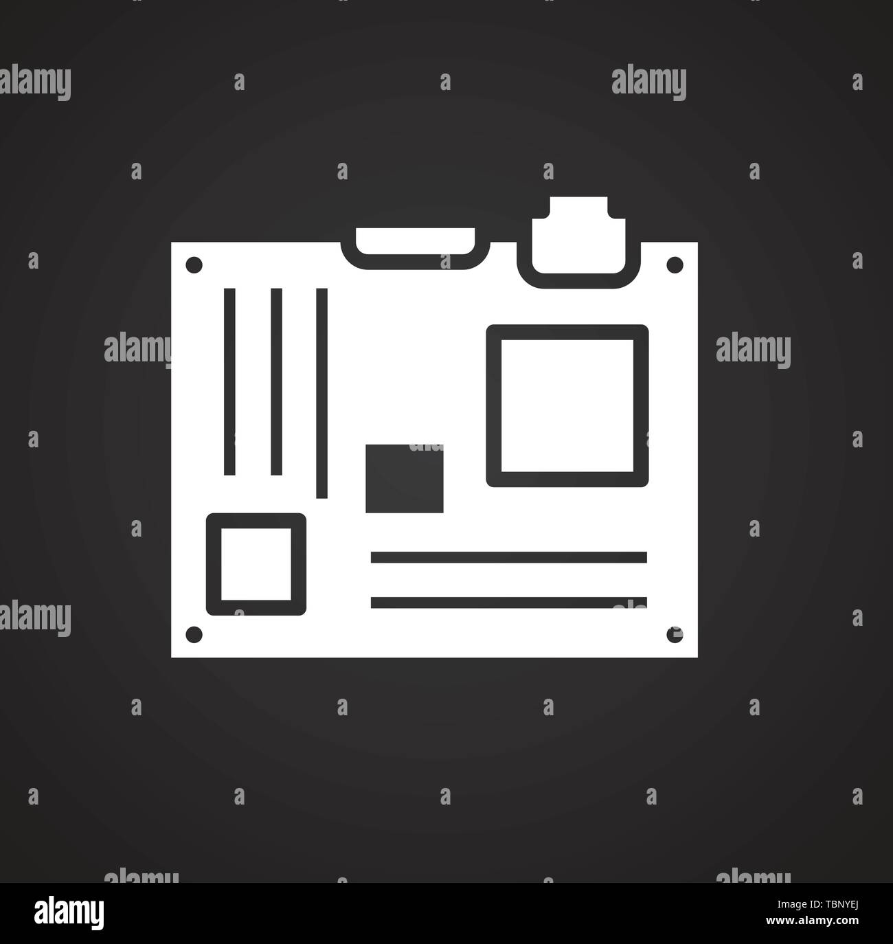 Computer hardware icon on background for graphic and web design. Simple ...