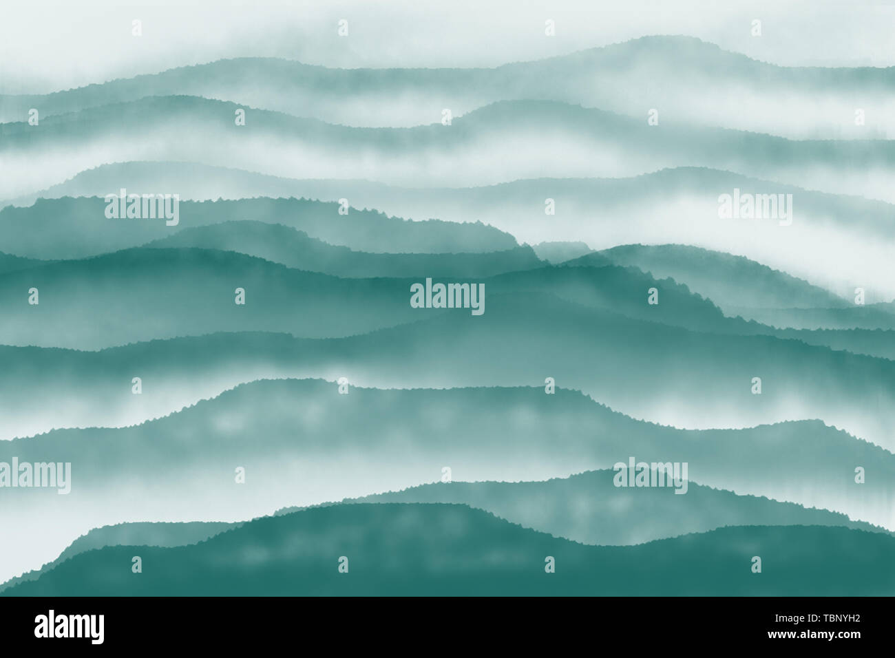 Chinese wind, ink landscape painting Stock Photo - Alamy