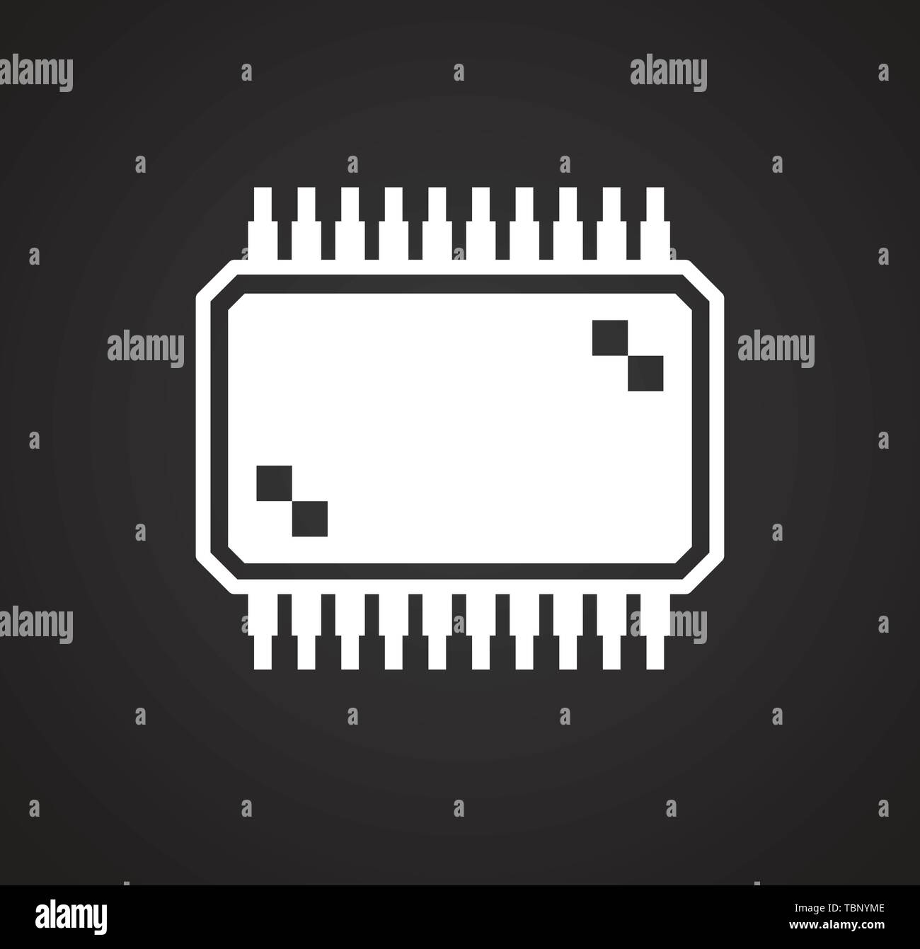 Computer hardware icon on background for graphic and web design. Simple ...