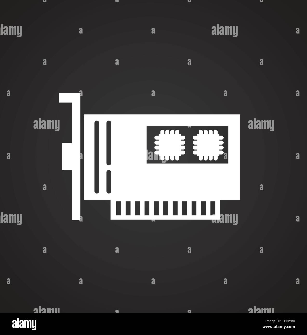 Computer hardware icon on background for graphic and web design. Simple ...