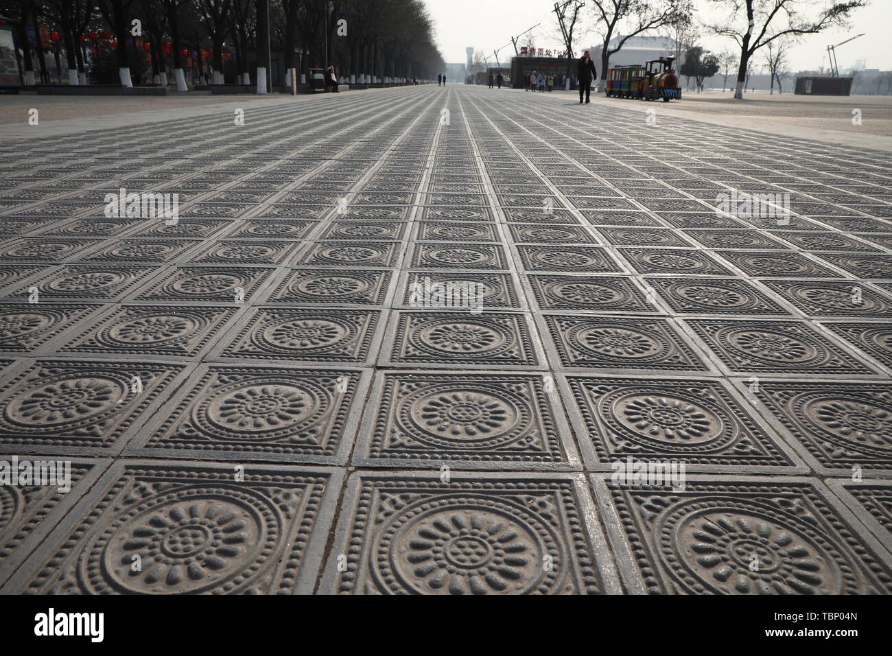 Cement brick paved ground and square Stock Photo - Alamy