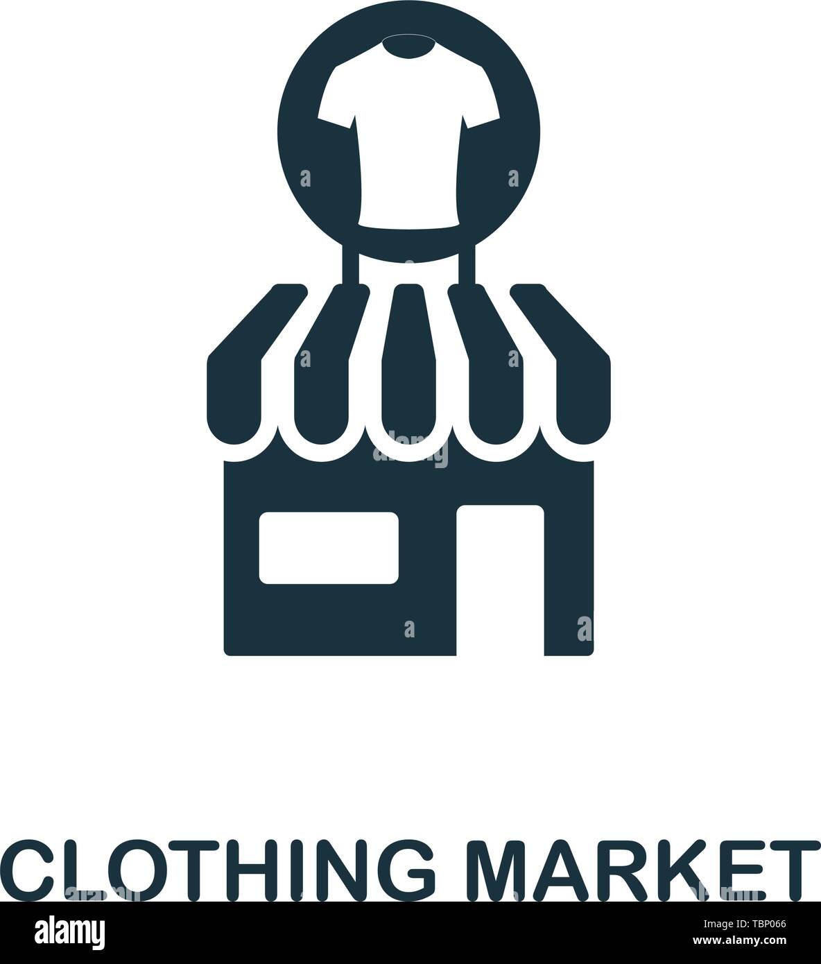 Clothing Market icon. Creative element design from icons collection ...