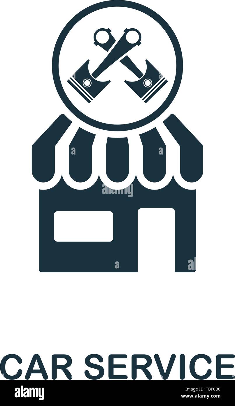 Car Service icon. Creative element design from icons collection. Pixel ...