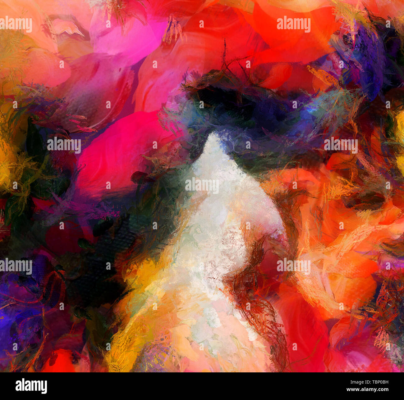 Colorful Hot Abstract Painting. 3D rendering Stock Photo - Alamy