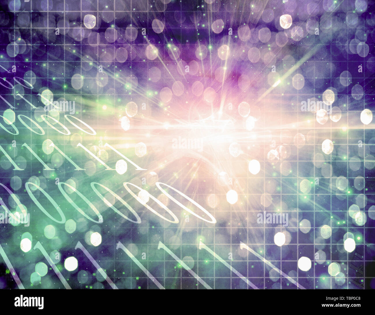 Binary abstract background. Shining light Stock Photo - Alamy
