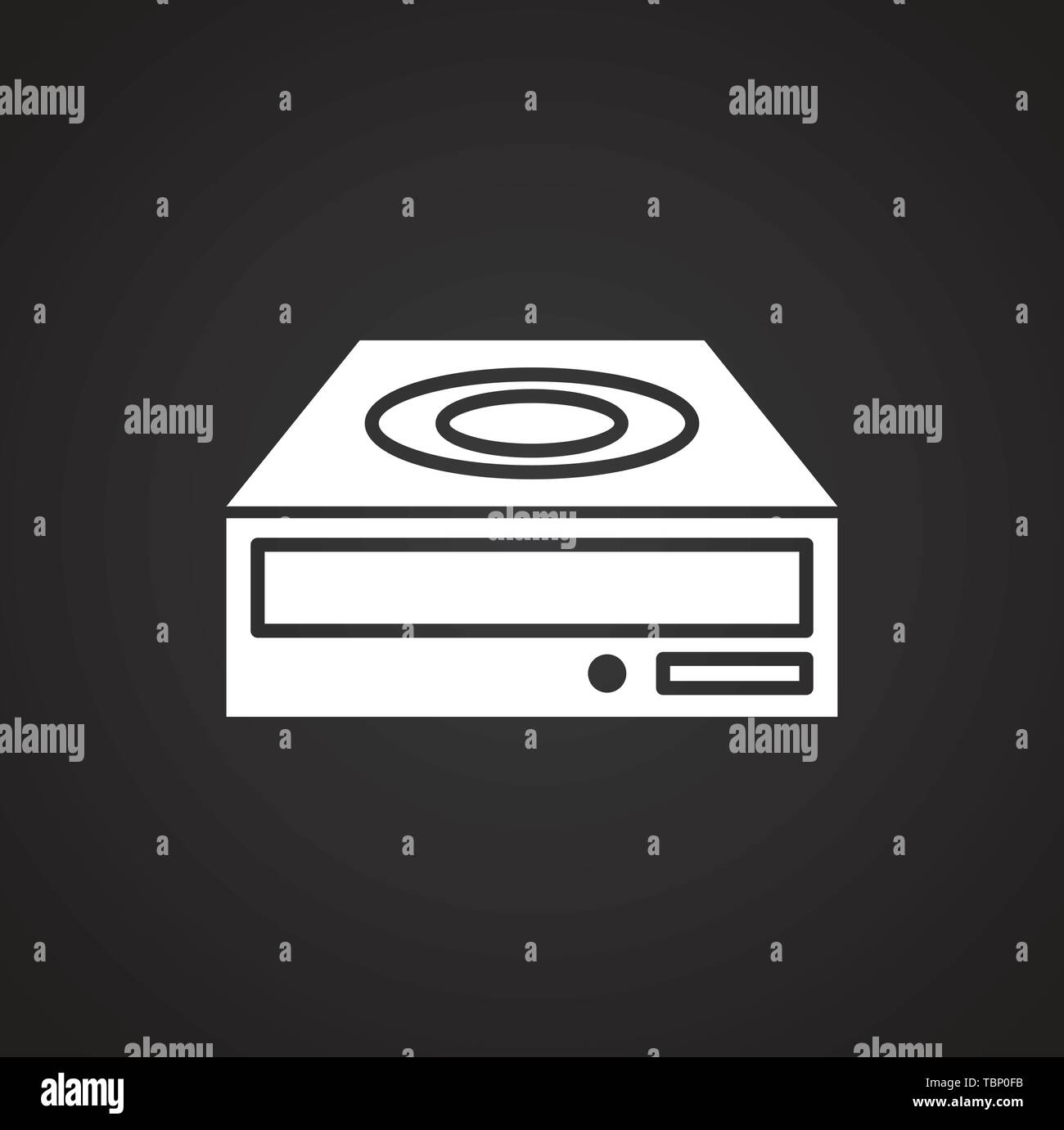 Computer hardware icon on background for graphic and web design. Simple ...