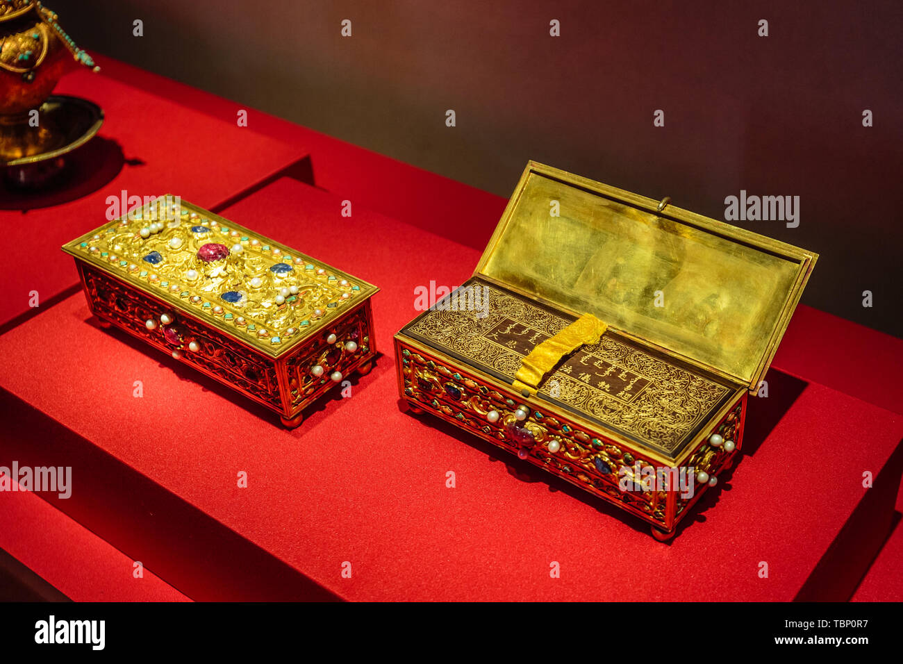 Exhibits at the Treasure Museum of the National Palace Museum Stock ...