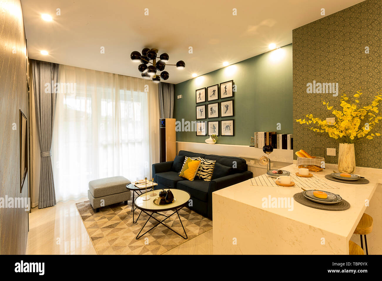 Interior design sample room contact V letter: Cheng730 Stock Photo - Alamy