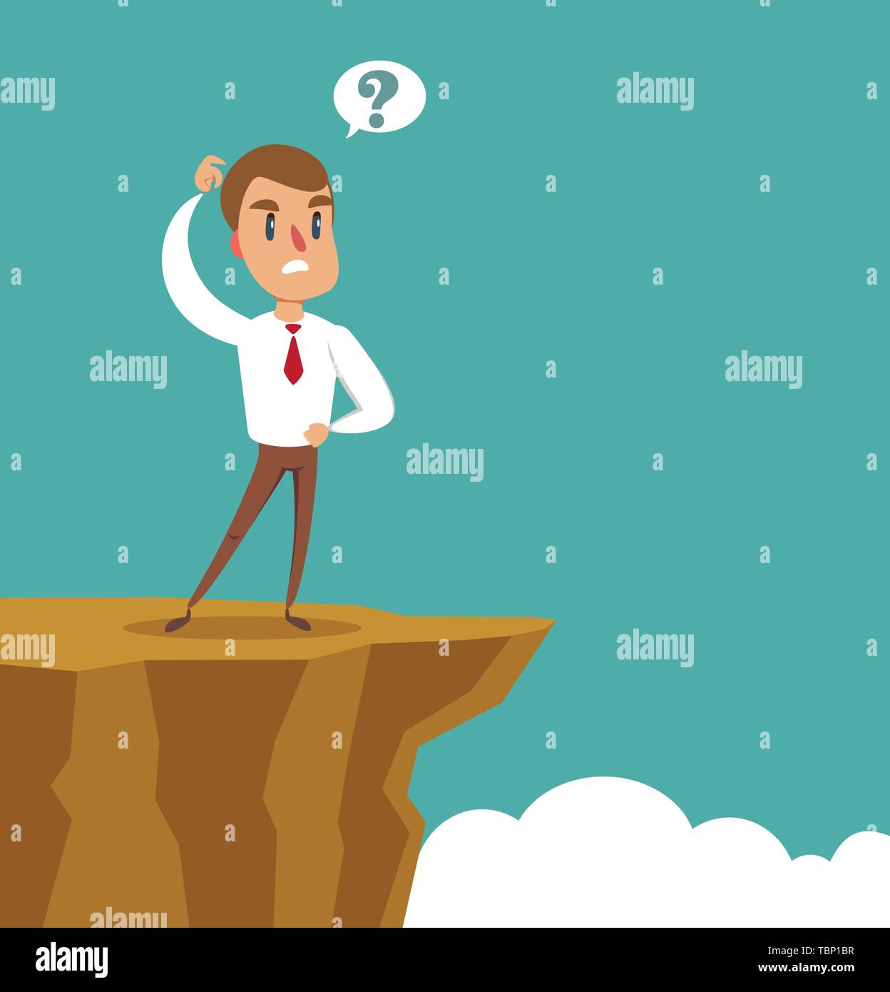 Cartoon man confused work hi-res stock photography and images - Alamy