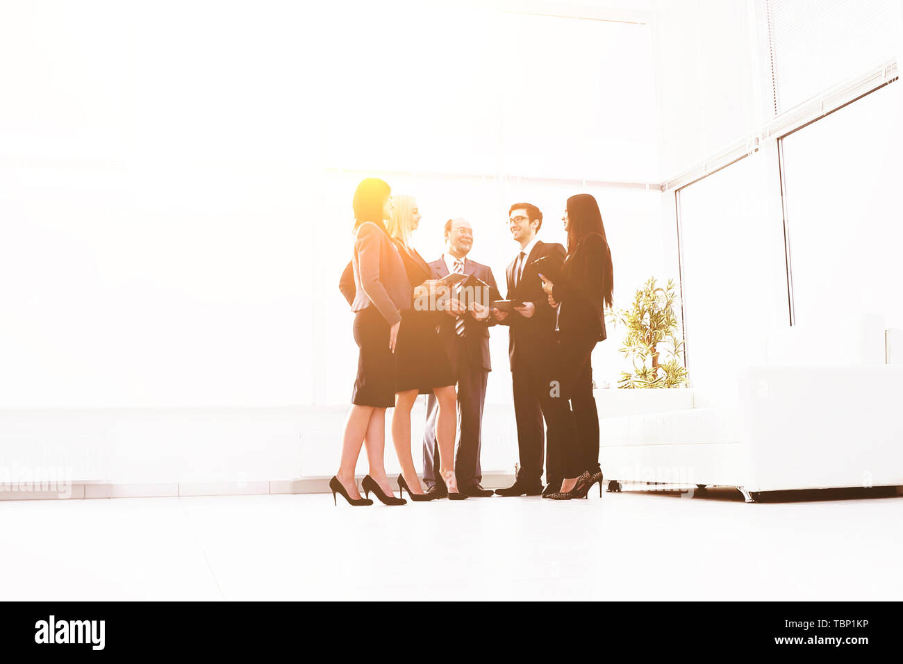 business team discussing business issues.photo blurred background and ...