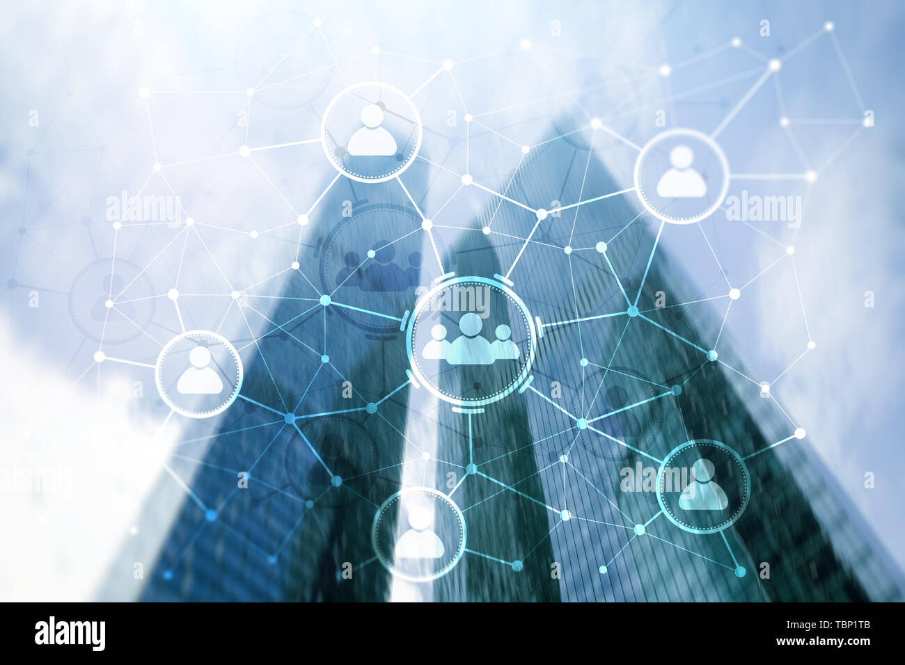 People relation and organization structure. Social media. Business and ...