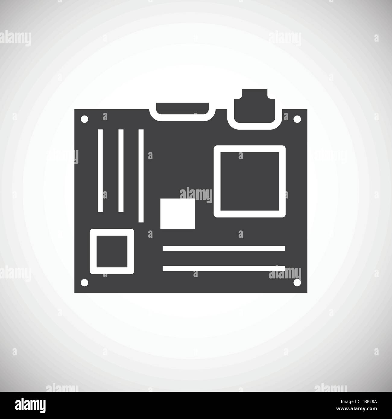 Computer hardware icon on background for graphic and web design. Simple ...