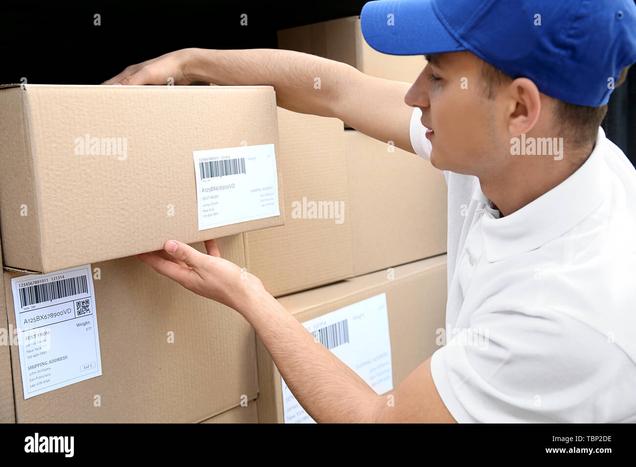 Taking parcel hi-res stock photography and images - Alamy