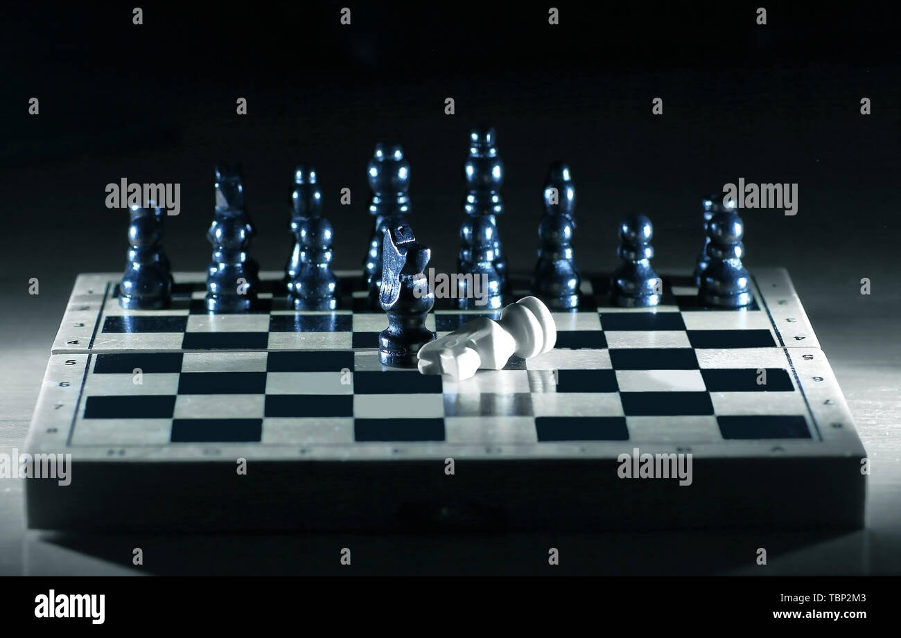 abstract chess composition on the game Board.the concept of defeat ...