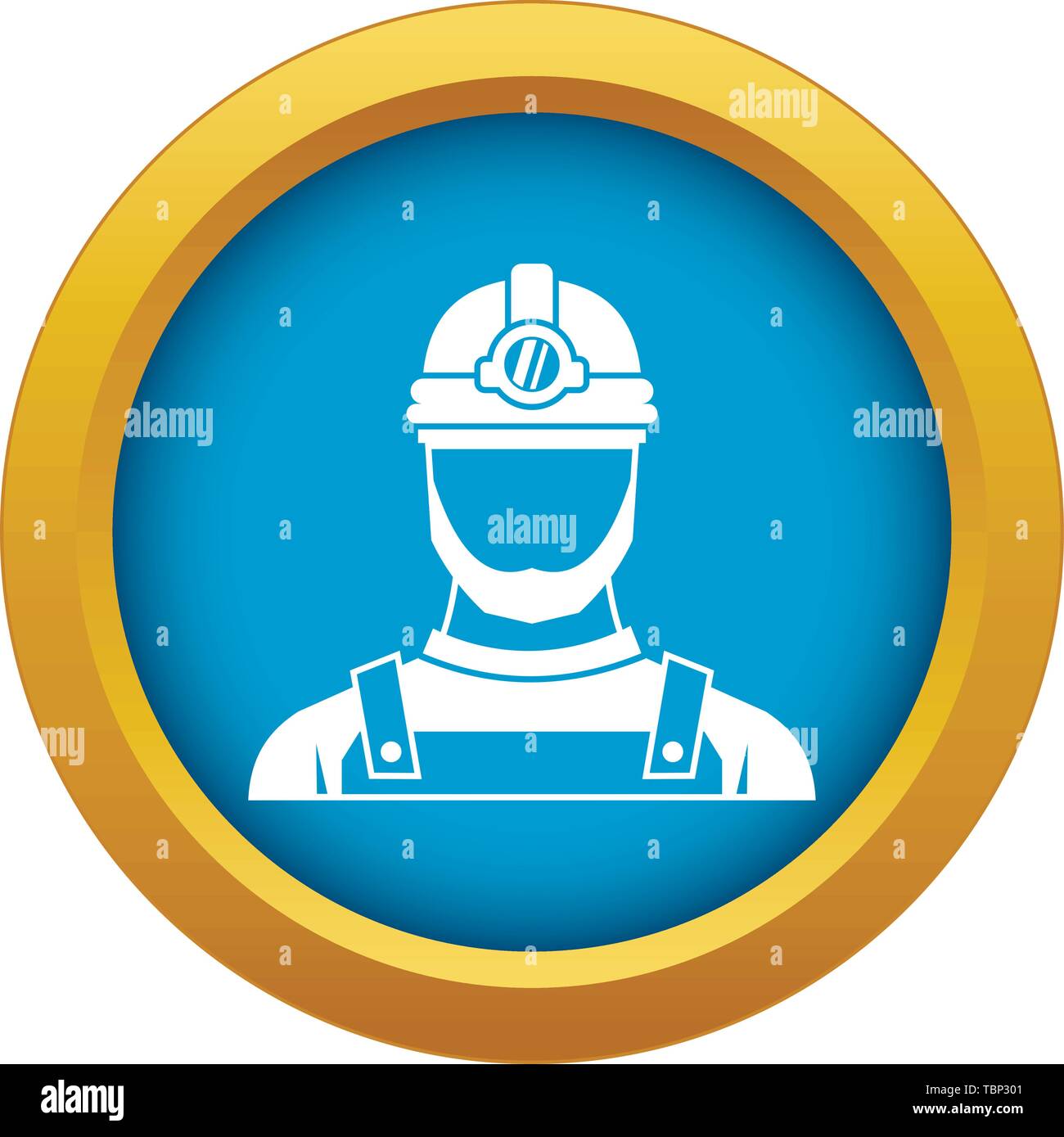 Male miner icon blue vector isolated Stock Vector Image & Art - Alamy
