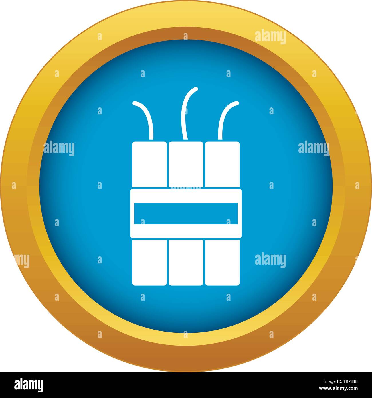 Dynamite explosives icon blue vector isolated Stock Vector Image & Art ...