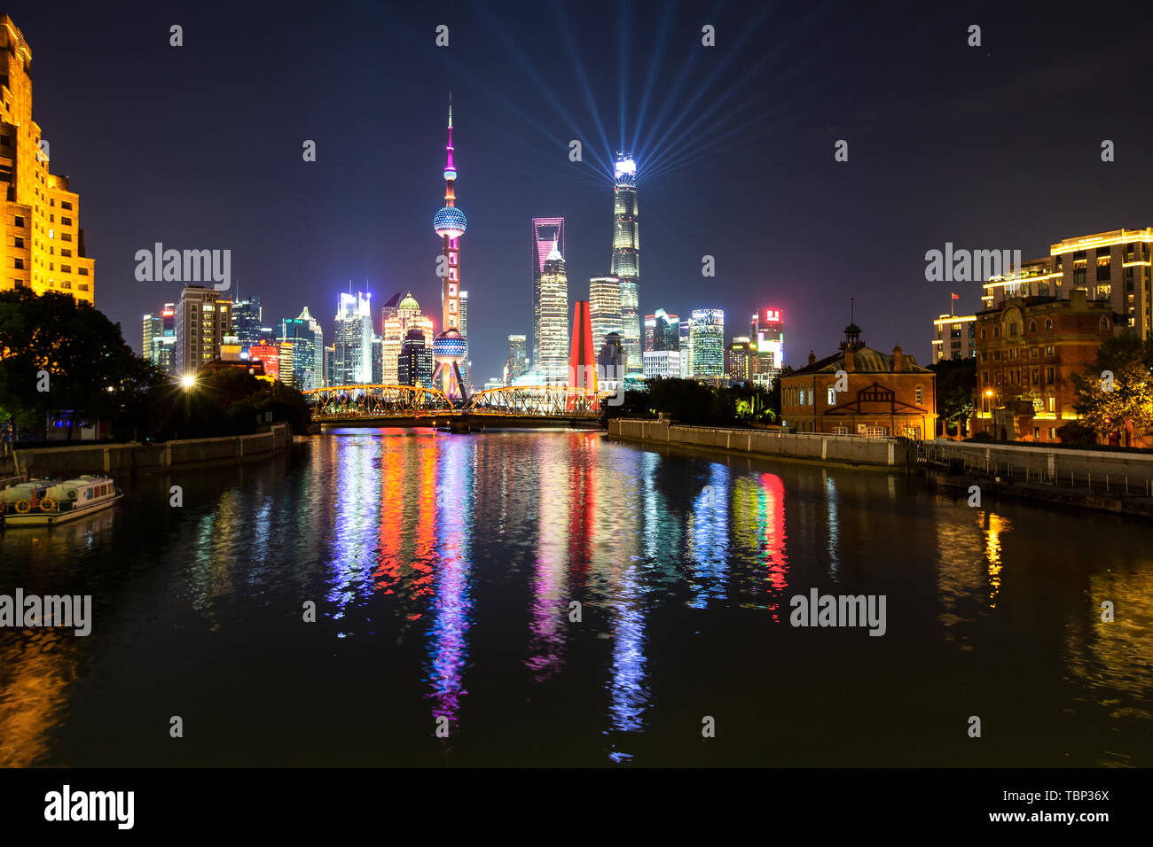 shanghai night scene Stock Photo - Alamy