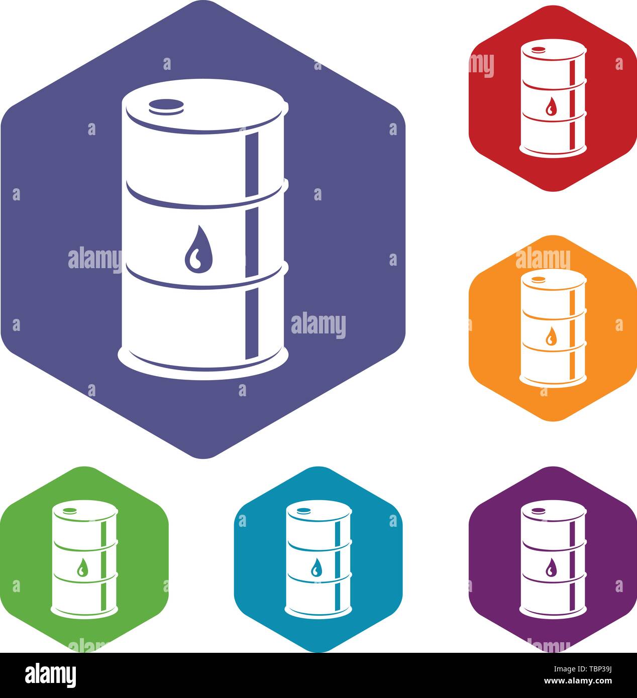 Barrel oil icons vector hexahedron Stock Vector Image & Art - Alamy