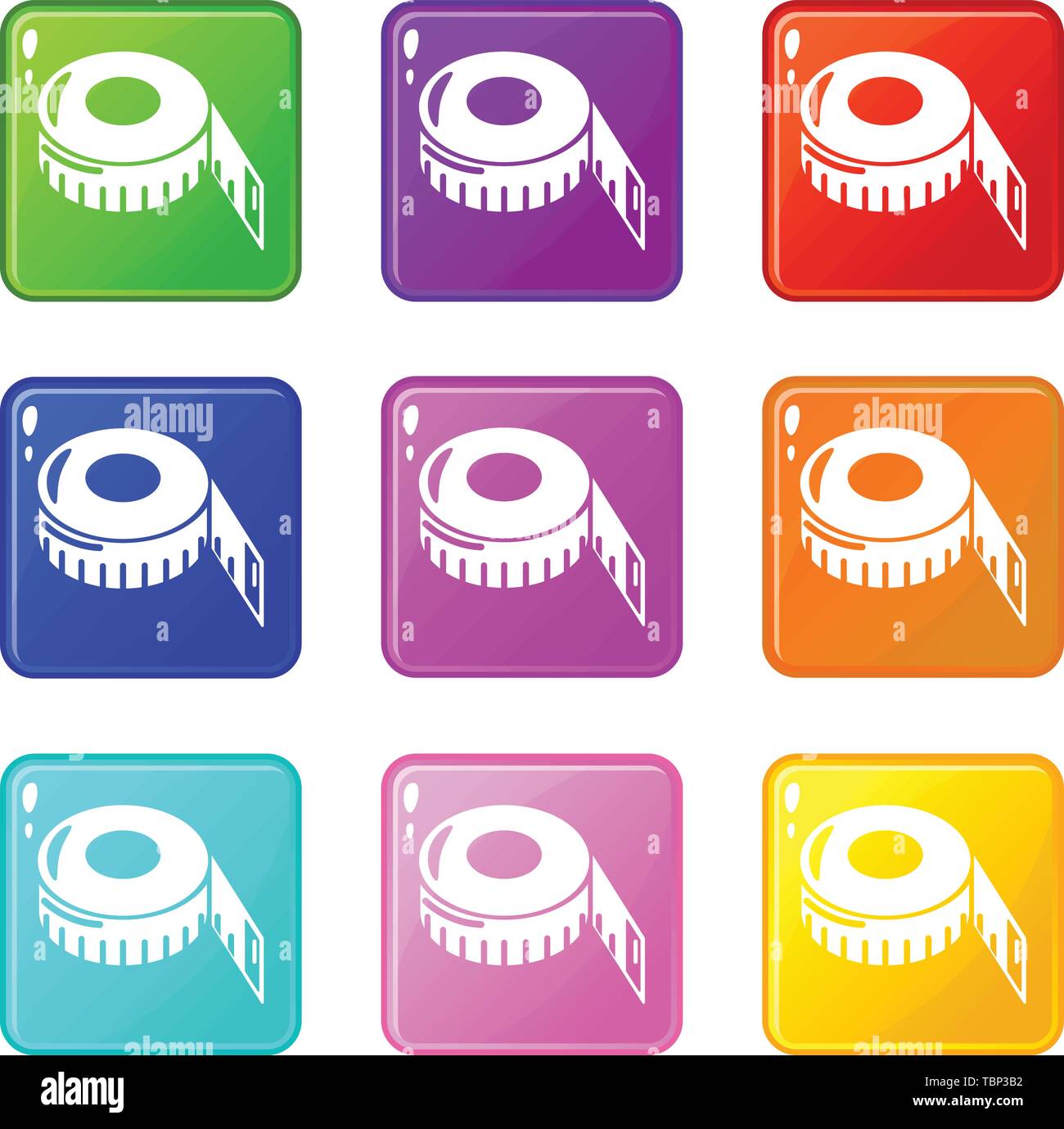 Tape measure icon, simple style Stock Vector Image & Art - Alamy