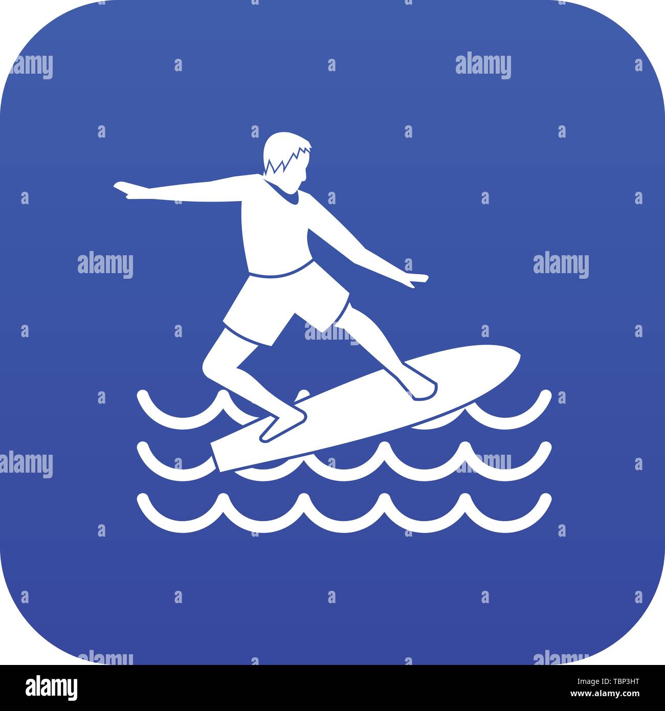 Surfer icon digital blue Stock Vector Image & Art - Alamy