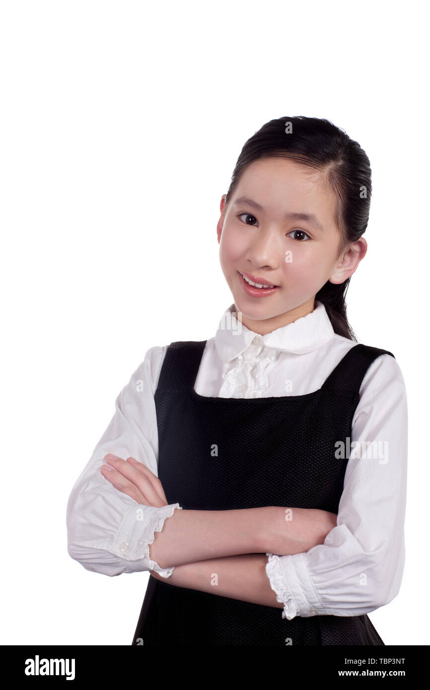 Happy expression of a girl Stock Photo - Alamy