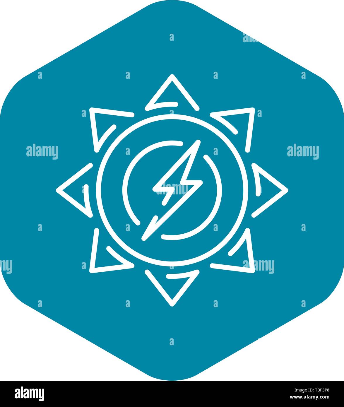 Sun energy icon, outline style Stock Vector Image & Art - Alamy