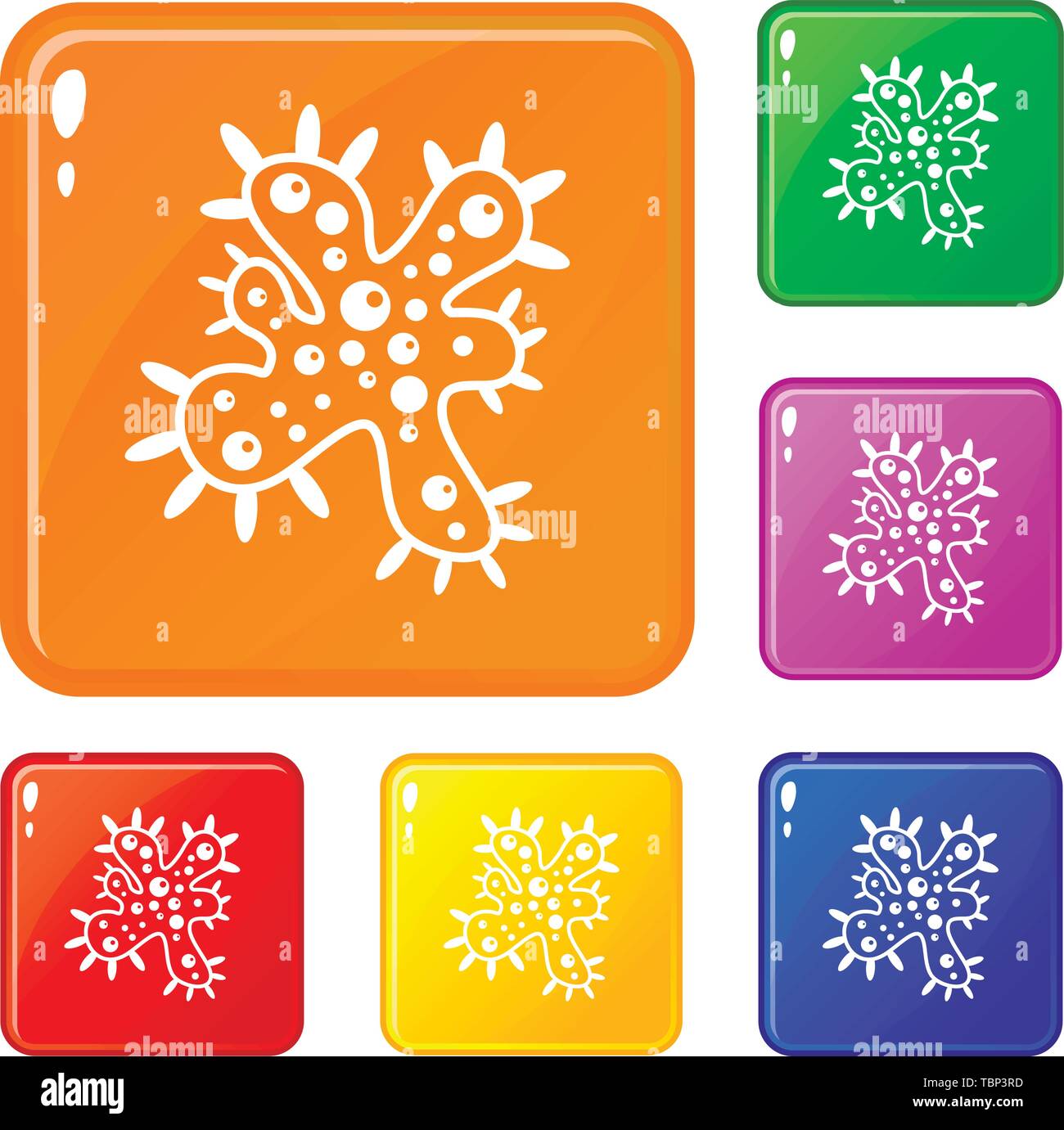 Bacteria icons set vector color Stock Vector Image & Art - Alamy