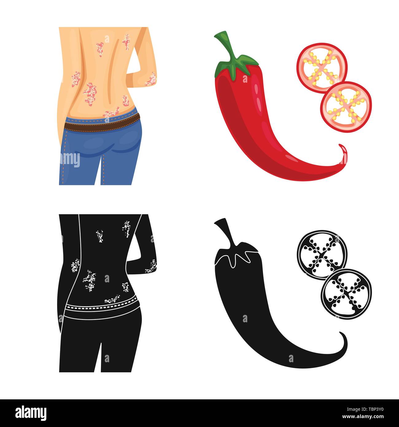 Vector illustration of medical and pain sign. Collection of medical and ...