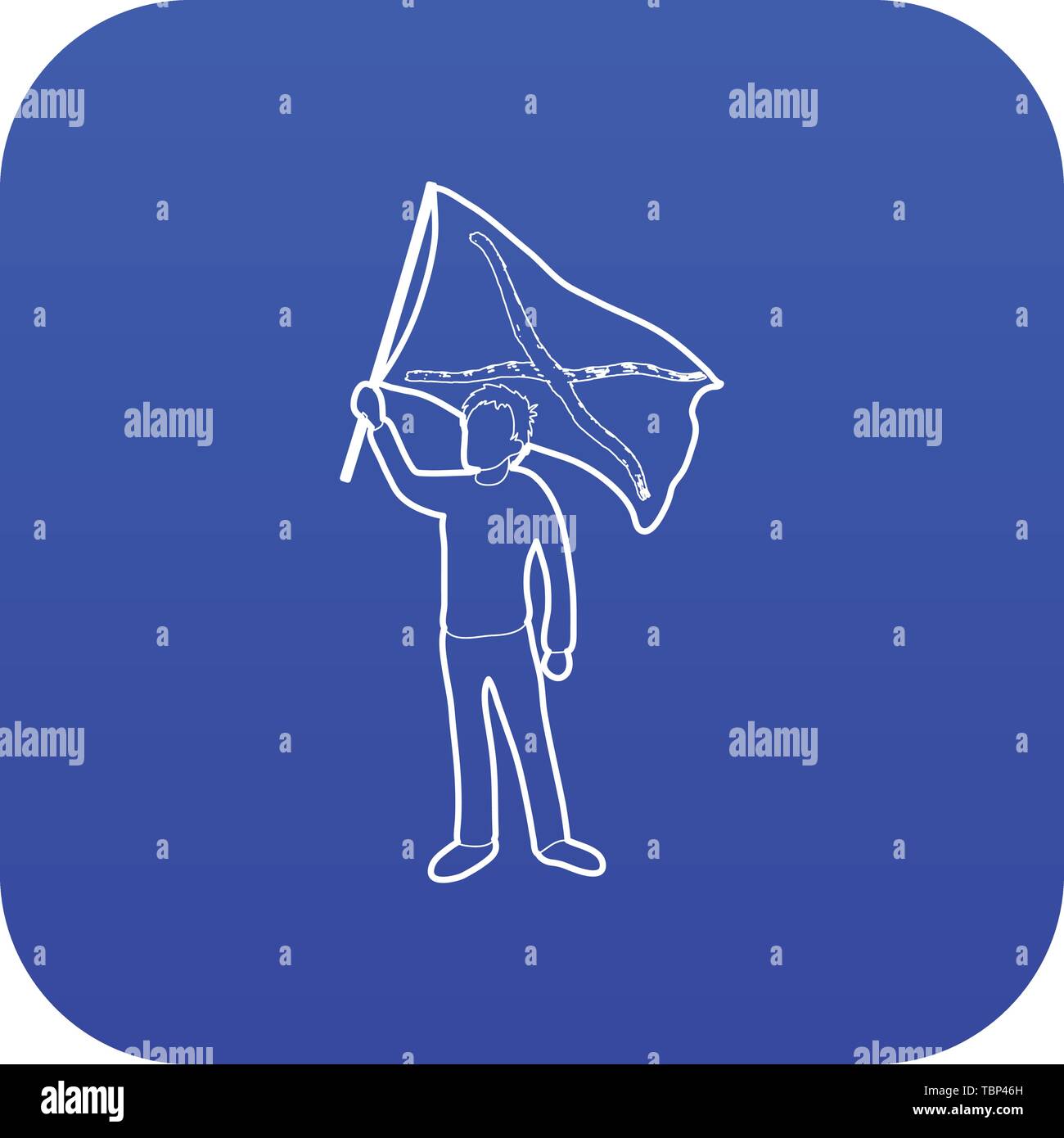 Man protest icon blue vector Stock Vector Image & Art - Alamy